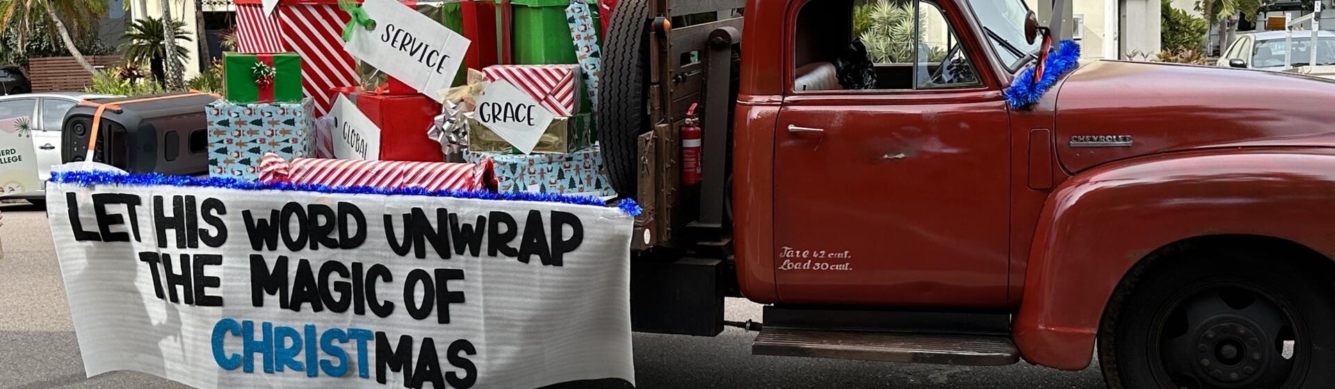 College Float is Best in Darwin's Christmas Pageant | Good Shepherd